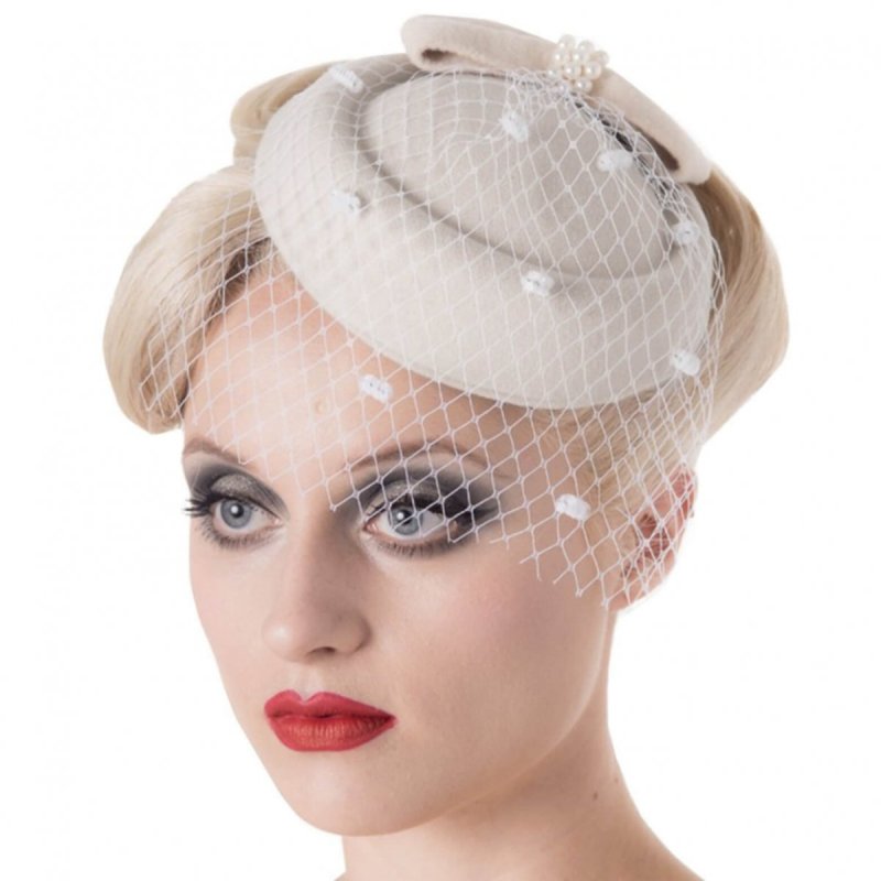 Retrohatt 40/50-tal Vit